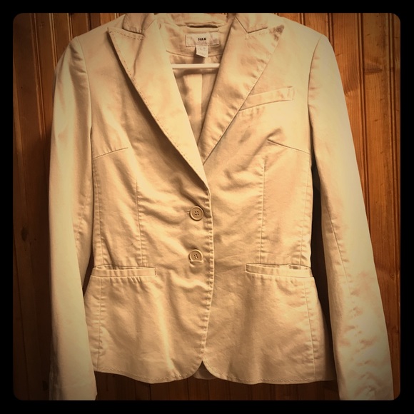 Jackets & Coats | Ladies Size 4 H M Beige Button Up Jacket | Poshmark